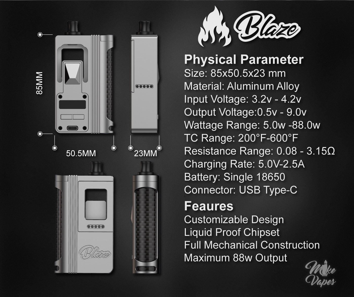 Blaze AIO Boro Mod by Thunderhead Creations x Mike Vapes – Hobby Delights
